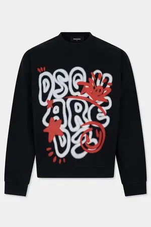 Dsquared2 Graffiti Relax Fit Crewneck