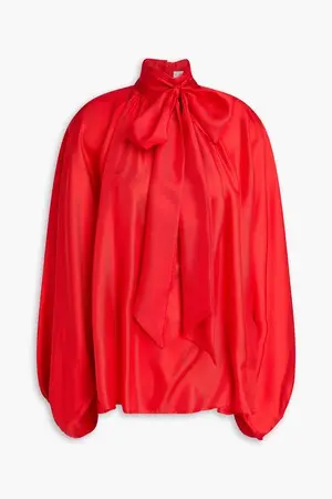 Zimmermann Pussy-bow Silk-twill Blouse