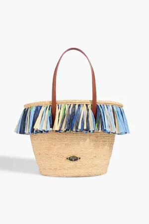 Emilio Pucci Fringed Straw Tote - Neutral