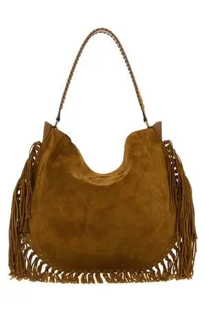 Isabel Marant Étoile Biscuit Suede Oskan Shoulder Bag - Light Brown