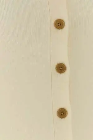 Michael Kors Cream Stretch Wool Blend Cardigan