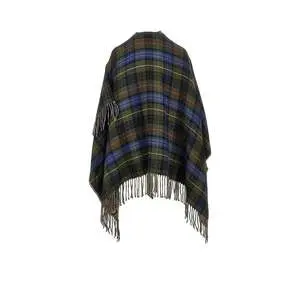 Etro Knitted Cape With Check Motif