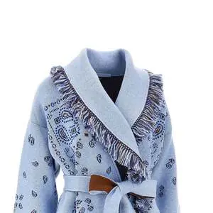 Alanui Bandana Jacquard Wool Cardigan