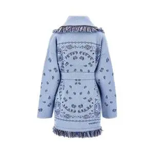 Alanui Bandana Jacquard Wool Cardigan