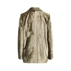 Etro Velvet Single-breasted Jacket - Khaki