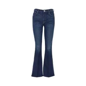 MOTHER Stretch Cotton Denim Flared Jeans - Blue