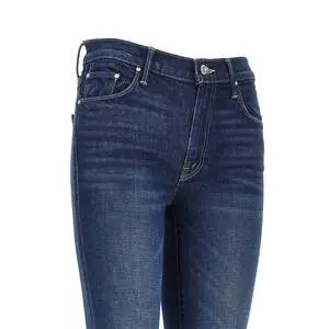 MOTHER Stretch Cotton Denim Flared Jeans - Blue