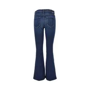 MOTHER Stretch Cotton Denim Flared Jeans - Blue
