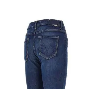 MOTHER Stretch Cotton Denim Flared Jeans - Blue