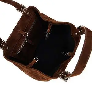 AUTENTICA 504 Small 'galatea' Suede Leather Bag