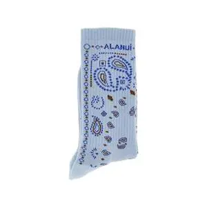 Alanui Cotton-blend Socks With Bandana Motif