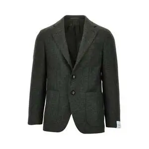 Caruso Aida' Single-breasted Wool Jacket - Green