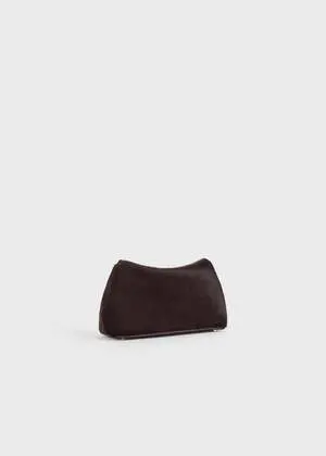 TOTEME Mini T-lock Pony Hair Clutch - Wine
