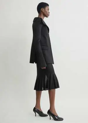 TOTEME Open Collar Wool Jacket