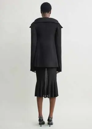 TOTEME Open Collar Wool Jacket