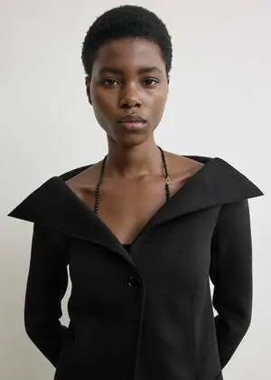 TOTEME Open Collar Wool Jacket