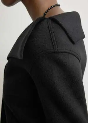 TOTEME Open Collar Wool Jacket