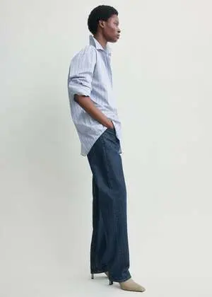 TOTEME Classic Stripe Shirt - Ice,azure
