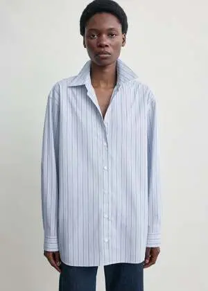 TOTEME Classic Stripe Shirt - Ice,azure