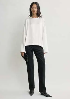TOTEME Boxy Satin Top - White