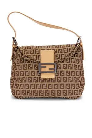 Fendi Zucchino Mama Baguette Shoulder Bag - Neutral