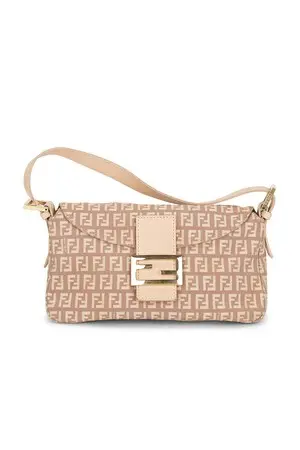 Fendi Zucchino Baguette Shoulder Bag - Neutral
