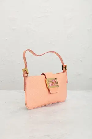 Fendi Baguette Pochette Shoulder Bag - Peach