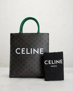 FWRD RENEW Celine Triomphe Vertical Cabas Tote Bag - Brown