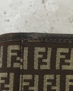 FWRD RENEW Fendi Zucca Roll Tote Bag - Brown