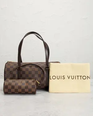 FWRD RENEW Louis Vuitton Damier Ebene Papillon 30 Handbag &amp; Mini Set - Brown