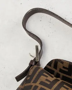 FWRD RENEW Fendi Zucca Shoulder Bag - Brown
