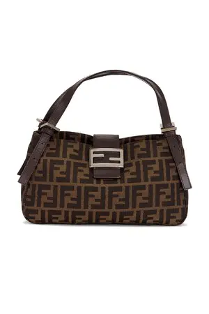 Fendi Zucca Monogram Shoulder Bag - Brown