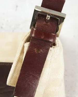 FWRD RENEW Fendi Zucca Baguette Shoulder Bag - Neutral