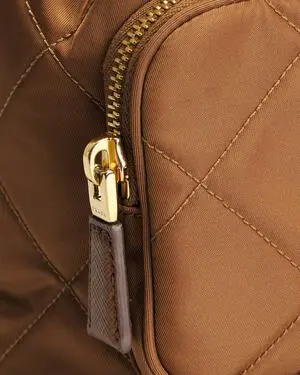 FWRD RENEW Prada Re-edition 1995 Re-nylon Chaine Drawstring Bucket Bag - Brandy