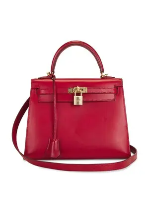Hermès Box Kelly 25 Handbag - Rouge