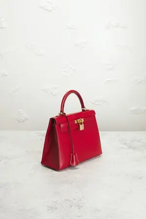 Hermès Box Kelly 25 Handbag - Rouge