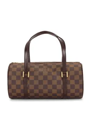 LOUIS VUITTON Damier Ebene Papillon 26 Handbag - Brown