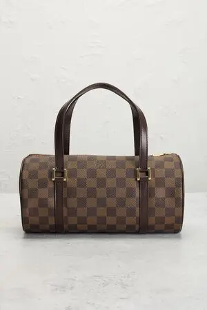 LOUIS VUITTON Damier Ebene Papillon 26 Handbag - Brown