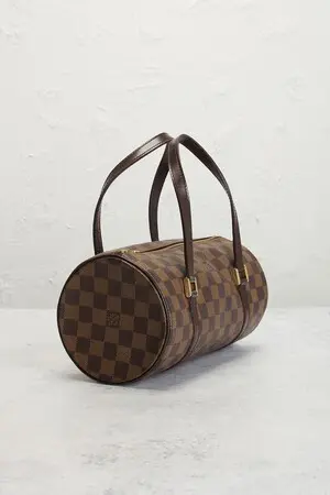 LOUIS VUITTON Damier Ebene Papillon 26 Handbag - Brown