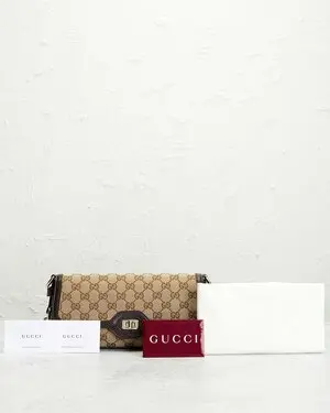 FWRD RENEW Gucci Luce Shoulder Bag - Beige