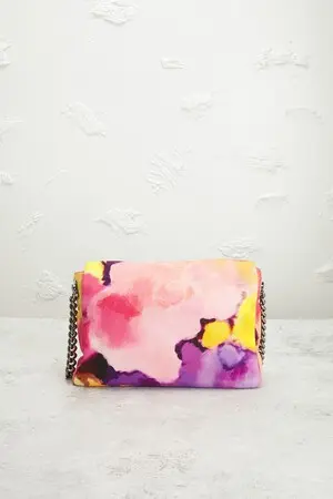 Chanel Printed Canvas Messenger Flap Bag