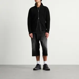 MAISON MARGIELA Zip Through High Neck Jumper - Black