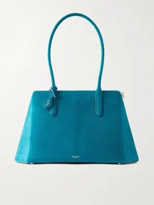 Alaïa Prisme Suede Shoulder Bag - Blue