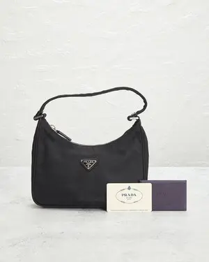 FWRD RENEW Prada Mini Re-edition 2000 Re-nylon Shoulder Bag - Black