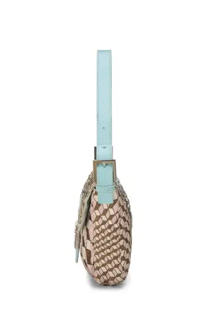 Fendi Multicolor Canvas Embellished Baguette
