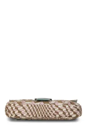 Fendi Multicolor Canvas Embellished Baguette