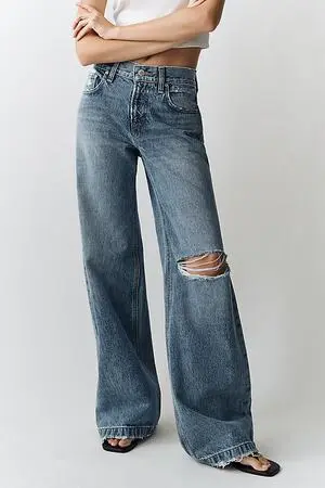 Hudson Jeans Rylee Low-rise Loose Wide-leg Jeans