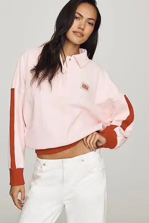 ARAMINTA JAMES Splice Polo Sweatshirt