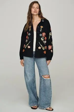 The Great. Cotton Embroidered Button-down Shirt
