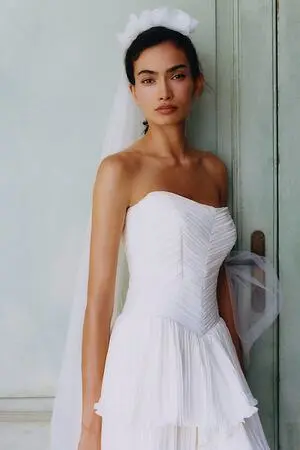 PRONOVIAS Soft 3d Floral Headpiece - White